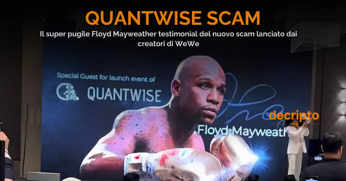 The superstar boxer Floyd Mayweather endorses QuantWise, the new crypto ...
