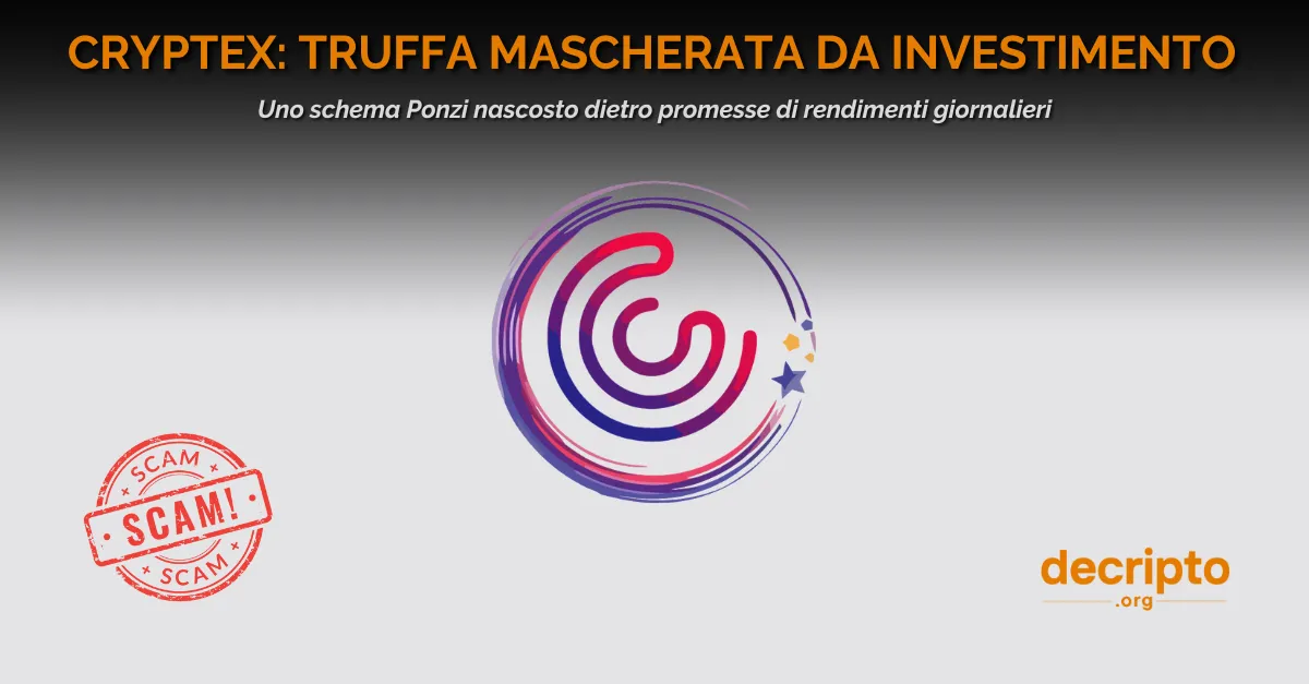 Cryptex or another crypto scam: the new Ponzi scheme scam that ...