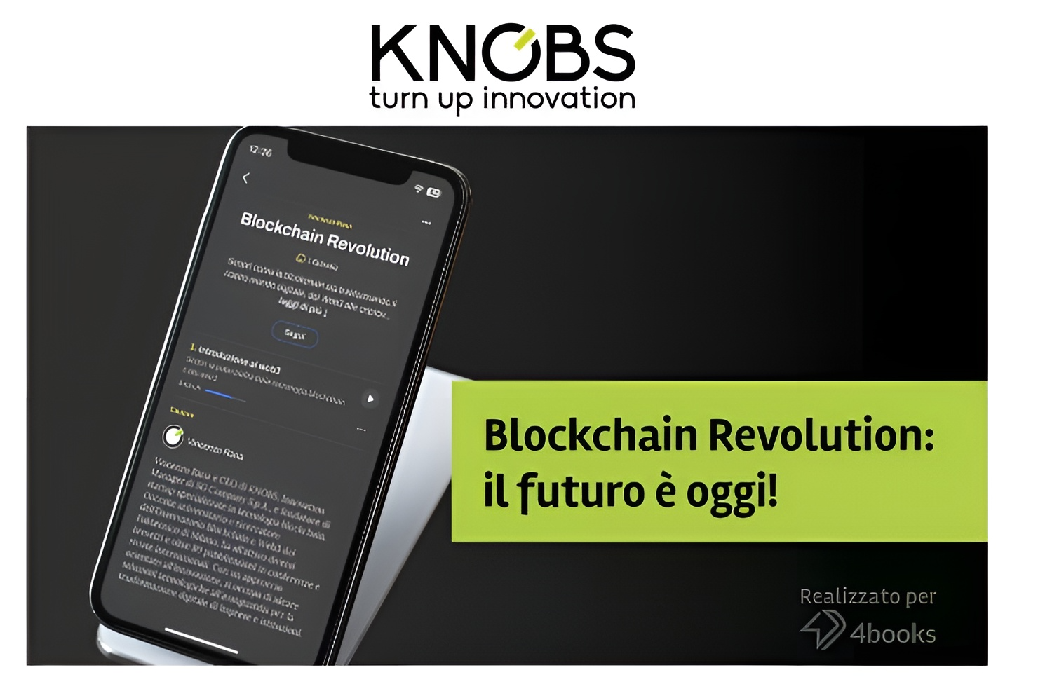KNOBS podcast available on 4books: blockchain and Web3 as protagonists