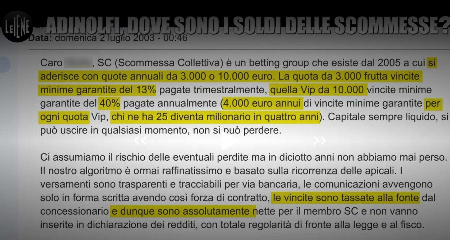 Mario Adinolfi, il mini schema Ponzi "Scommessa Collettiva": promesse di rendimenti e soldi non ...